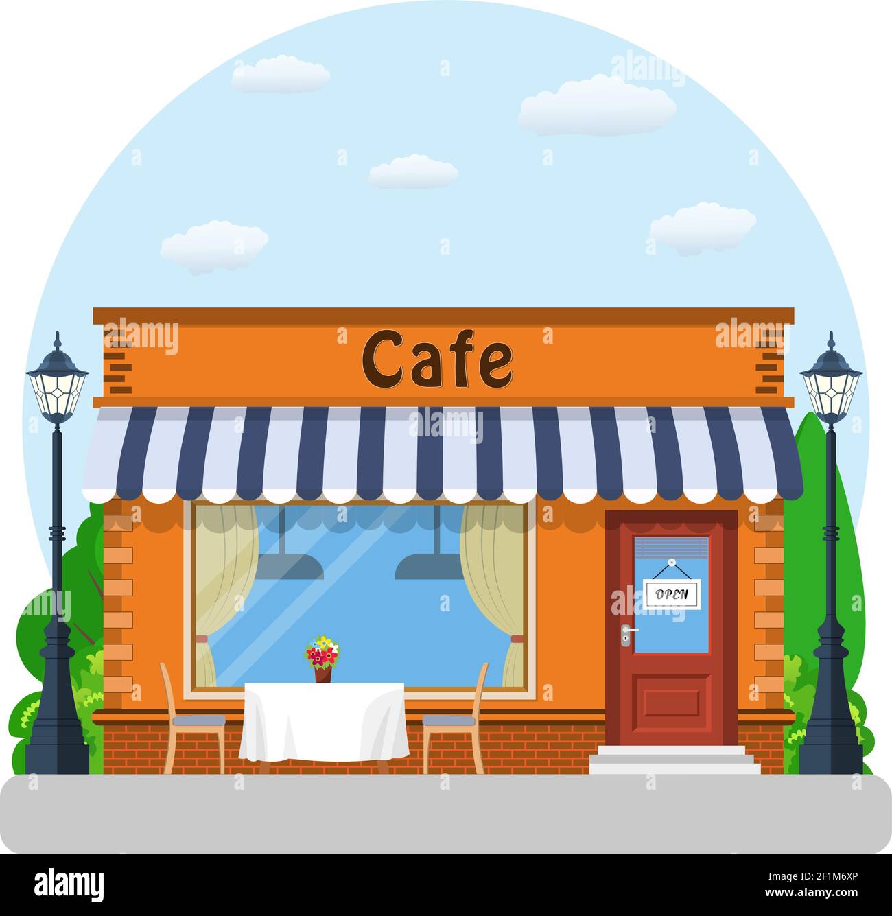 Cafefront Stock Vector Images - Alamy