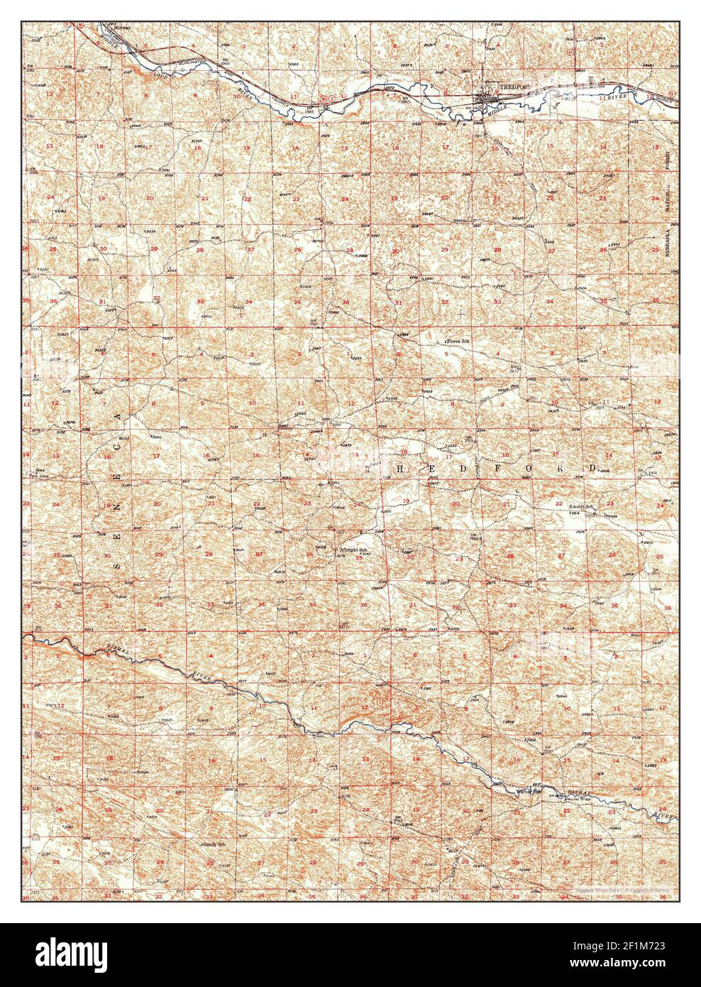 Map of thedford nebraska Cut Out Stock Images & Pictures - Alamy