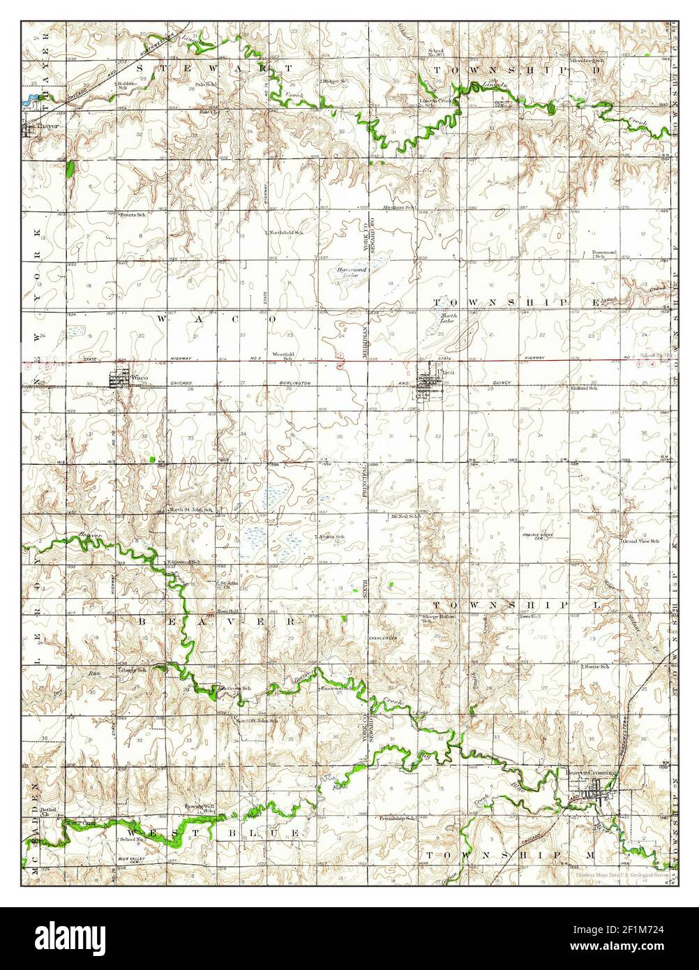 Utica, Nebraska, map 1934, 1:62500, United States of America by ...