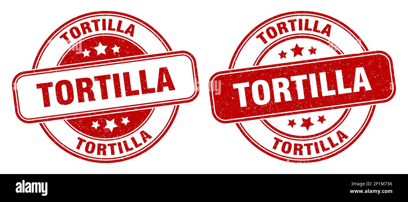 tortilla stamp. tortilla sign. round grunge label Stock Vector Image ...