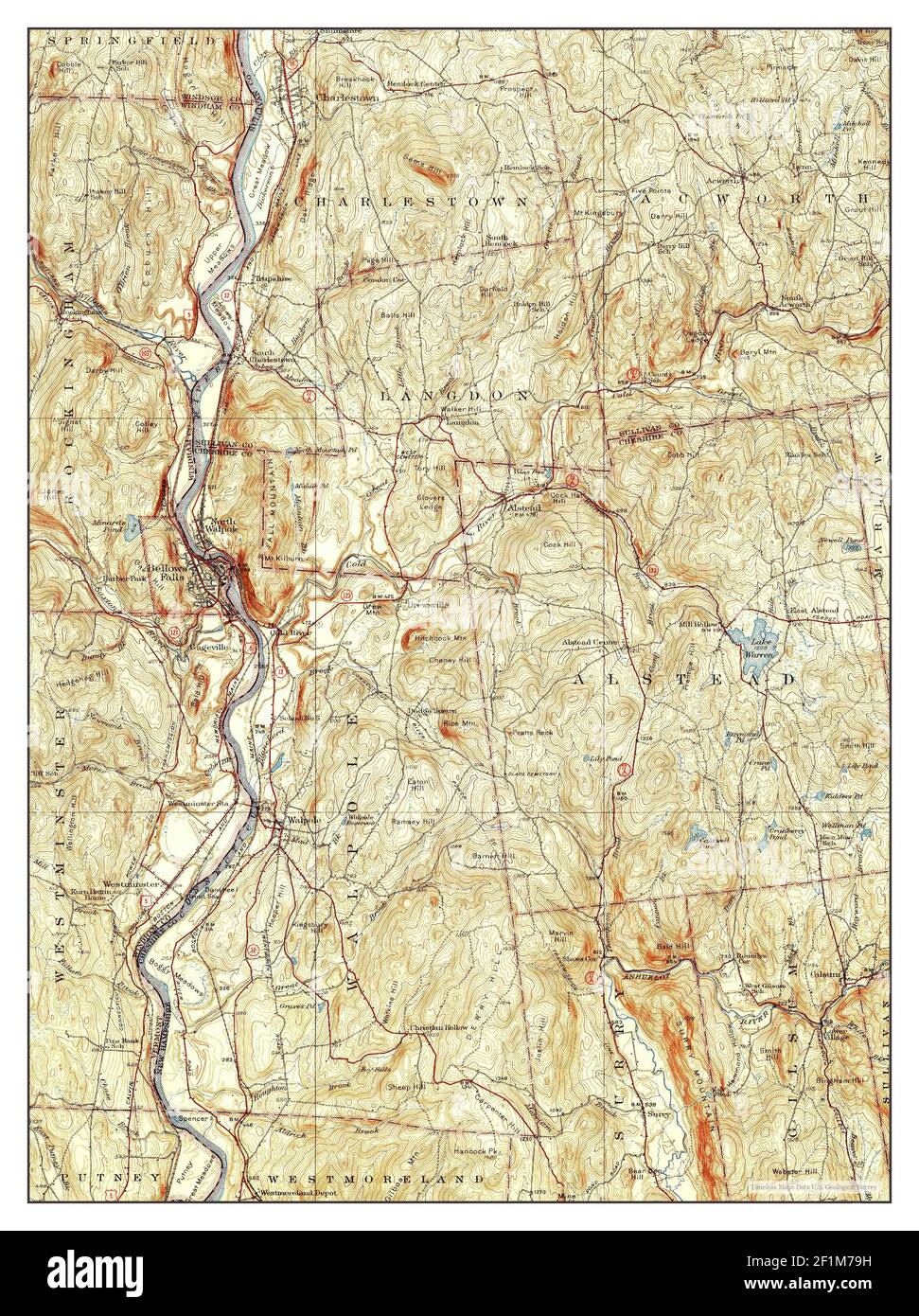 Map of bellows falls hi-res stock photography and images - Alamy