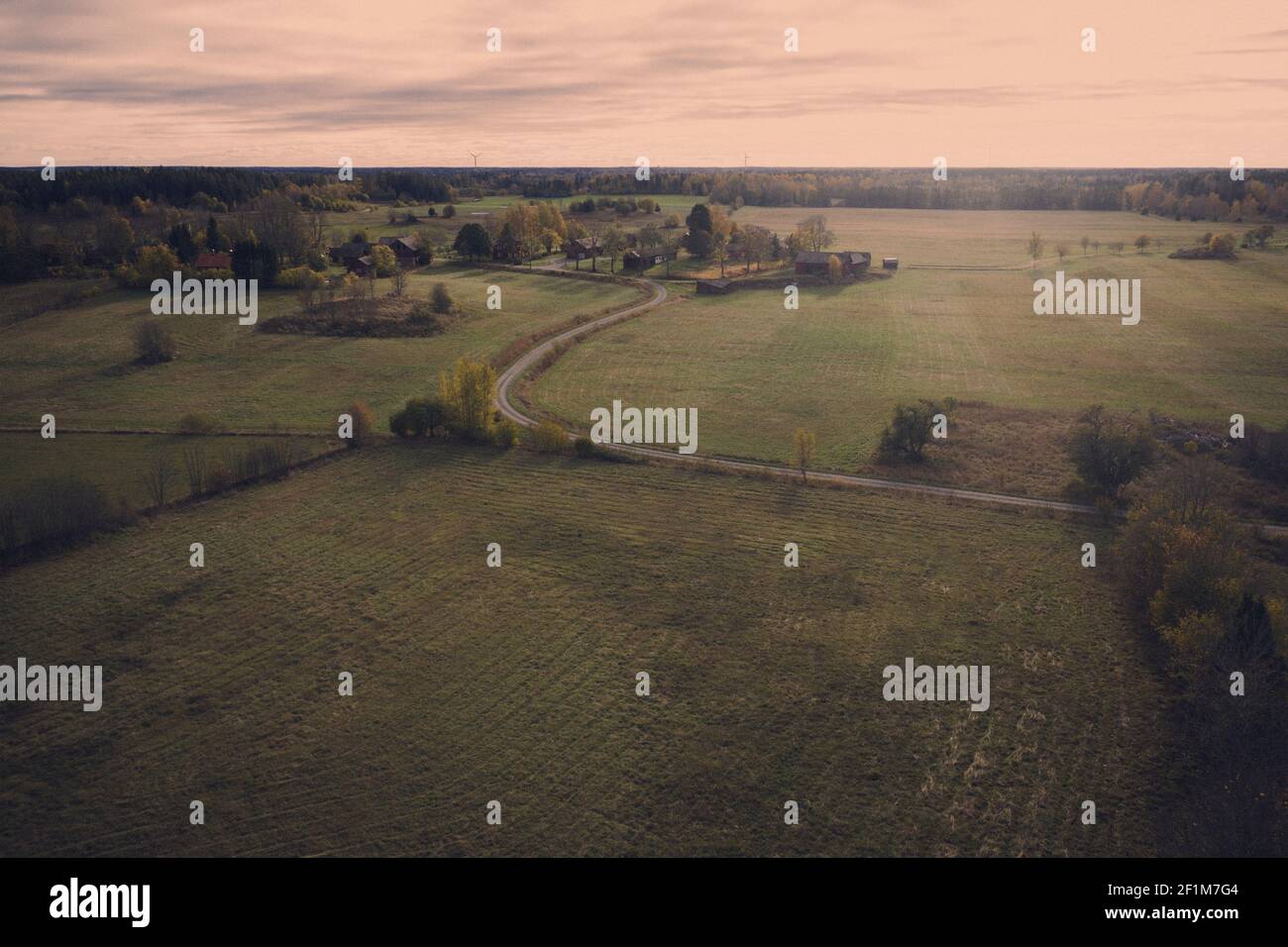Aerial view of rural landscape Stock Photo - Alamy