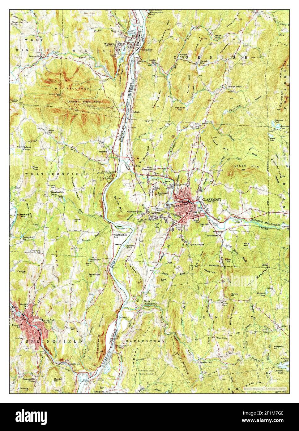 Claremont new hampshire map hi-res stock photography and images - Alamy