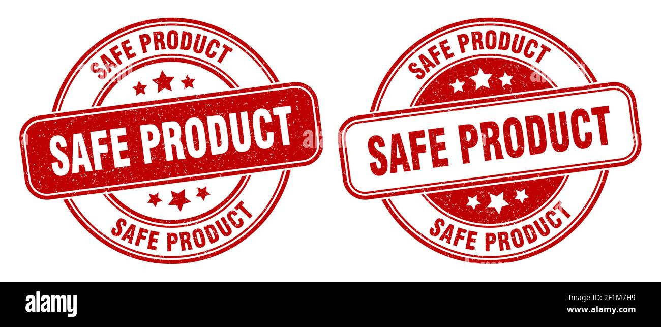 safe product stamp. safe product sign. round grunge label Stock Vector ...