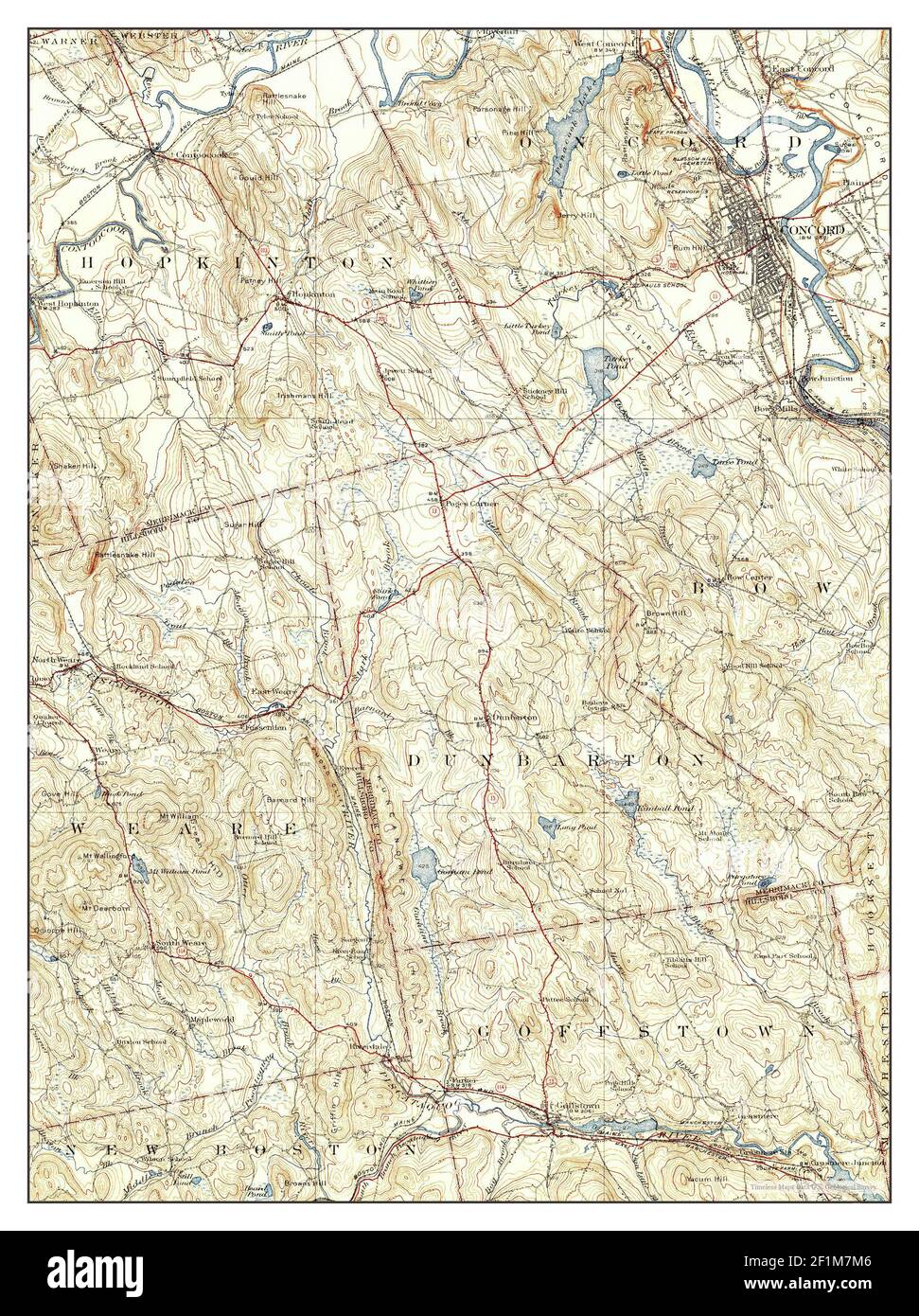 Vintage map of concord Cut Out Stock Images & Pictures - Alamy