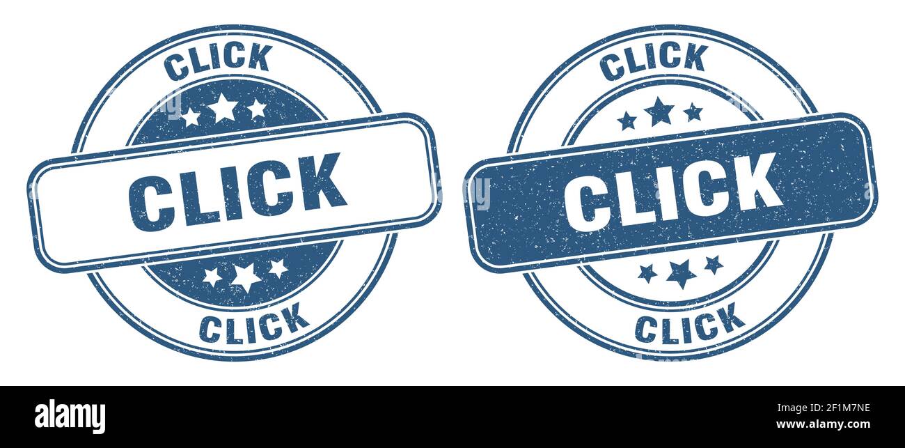 click stamp. click sign. round grunge label Stock Vector Image & Art ...