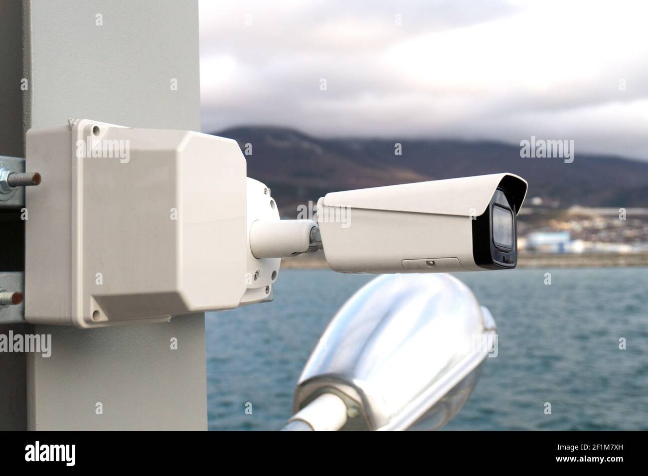 street security camera on sea Stock Photo - Alamy