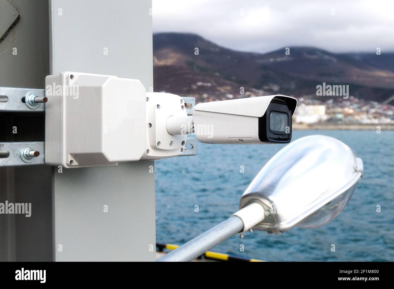 street security camera on sea Stock Photo - Alamy