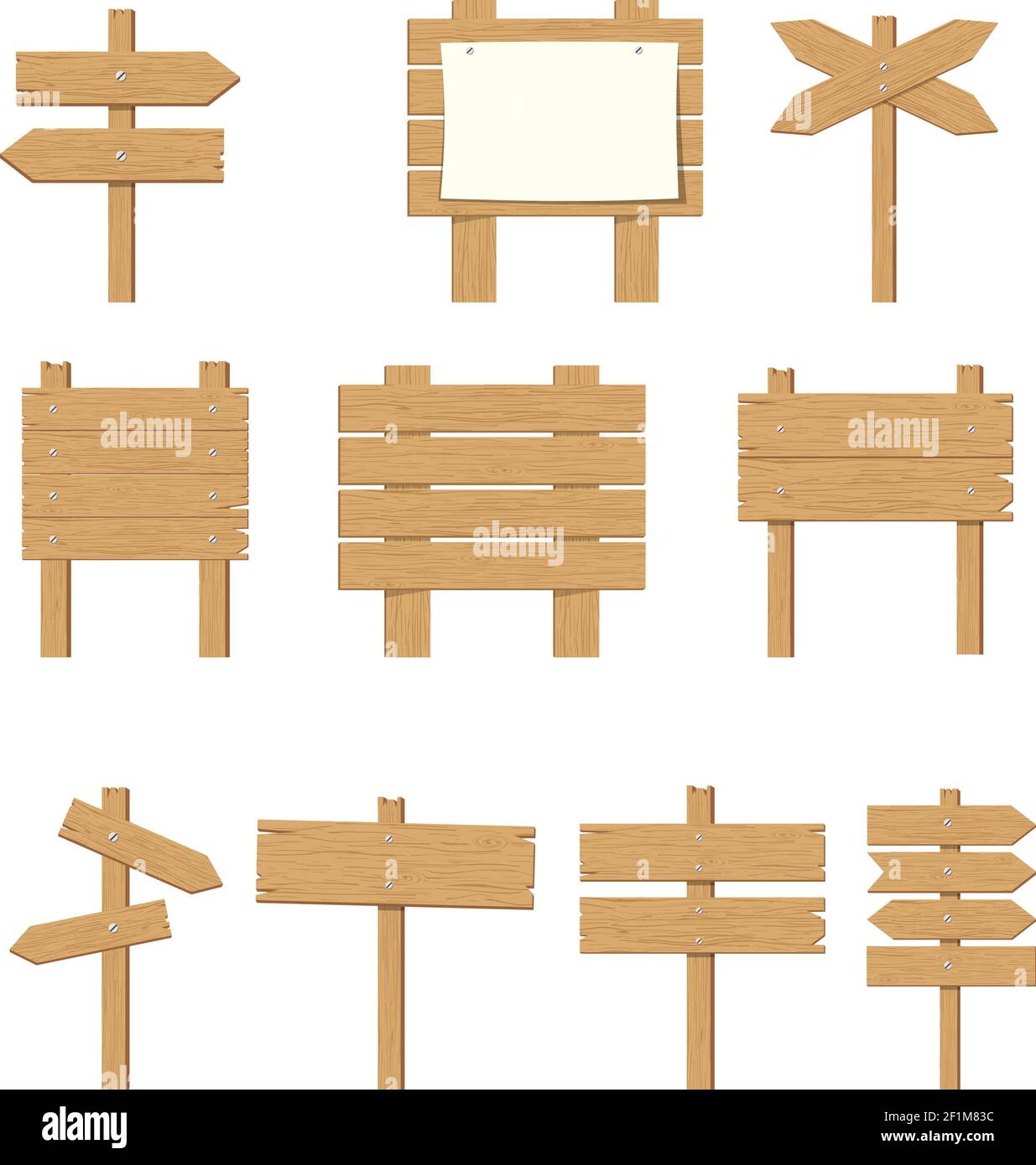 Wooden signboards, wood arrow sign set Stock Vector Image & Art - Alamy