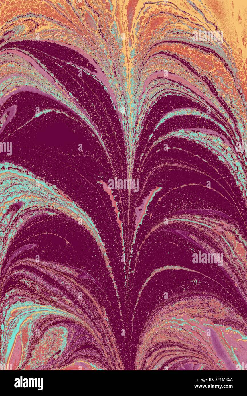 Creative ebru art background abstract pint. Marbling texture pattern ...