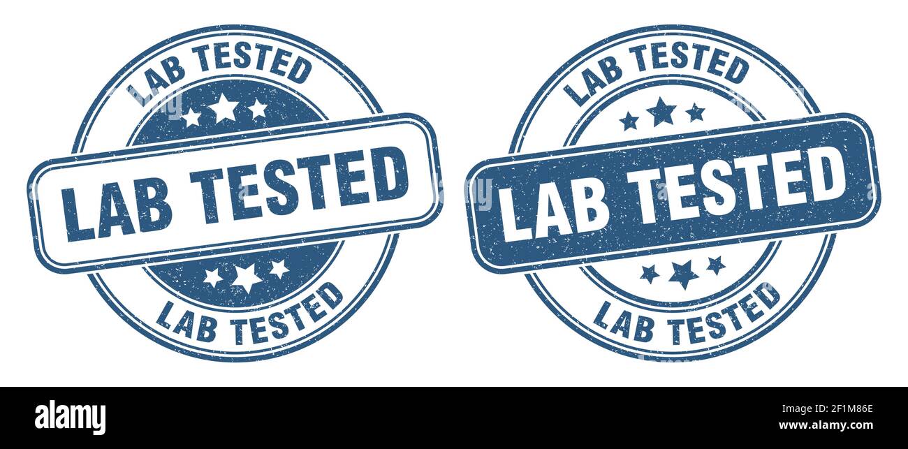 lab tested stamp. lab tested sign. round grunge label Stock Vector ...
