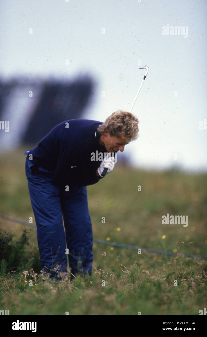 British Open Golf Championship 1987 Bernhard Langer hurts his wrist ...