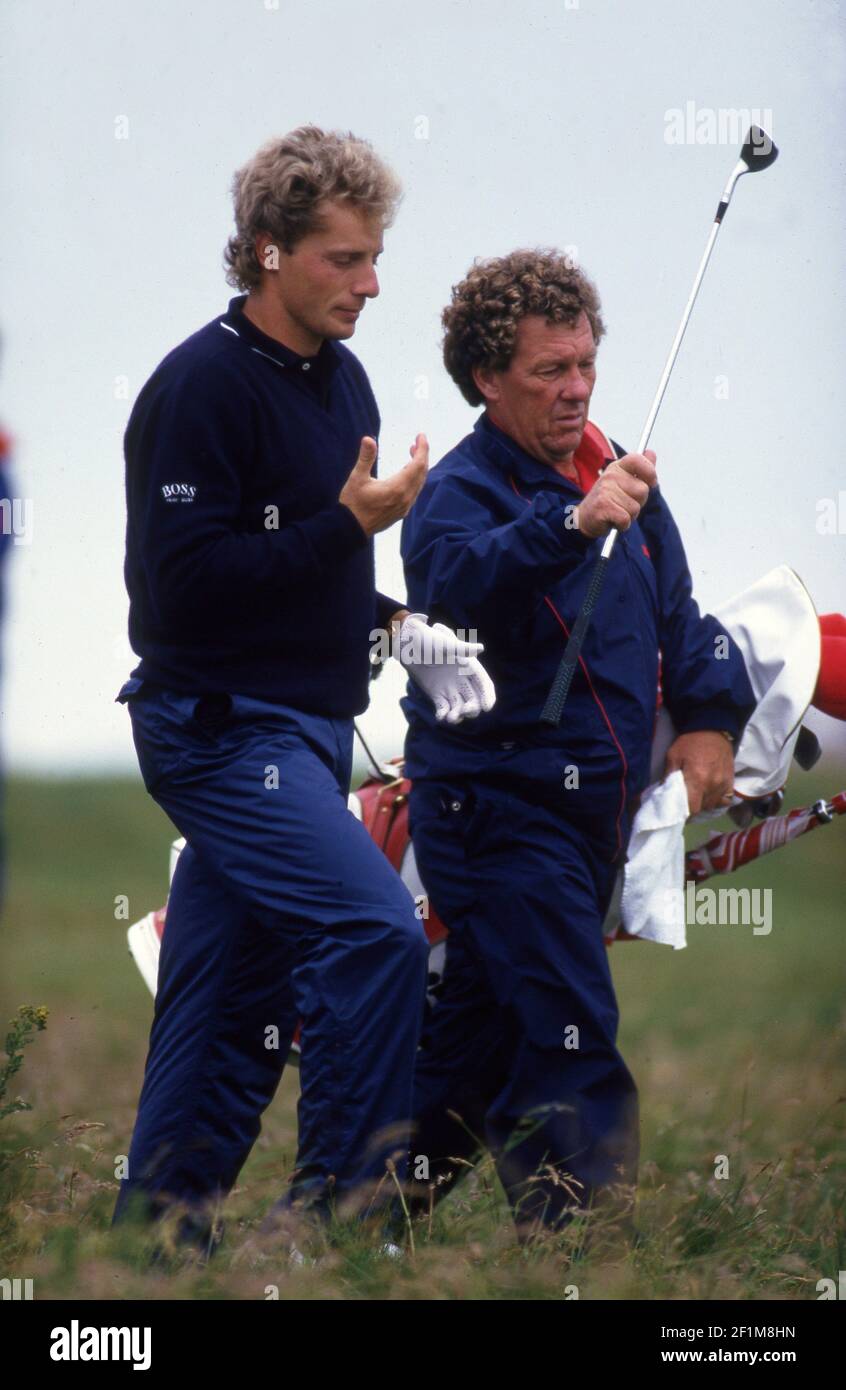 British Open Golf Championship 1987 Bernhard Langer hurts his wrist ...