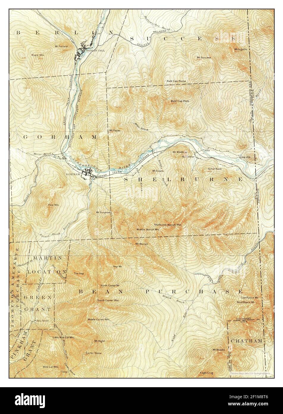 Map of gorham new hampshire hi-res stock photography and images - Alamy