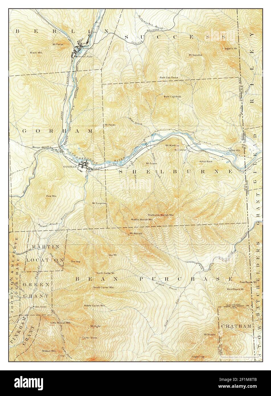 Map of gorham new hampshire hi-res stock photography and images - Alamy