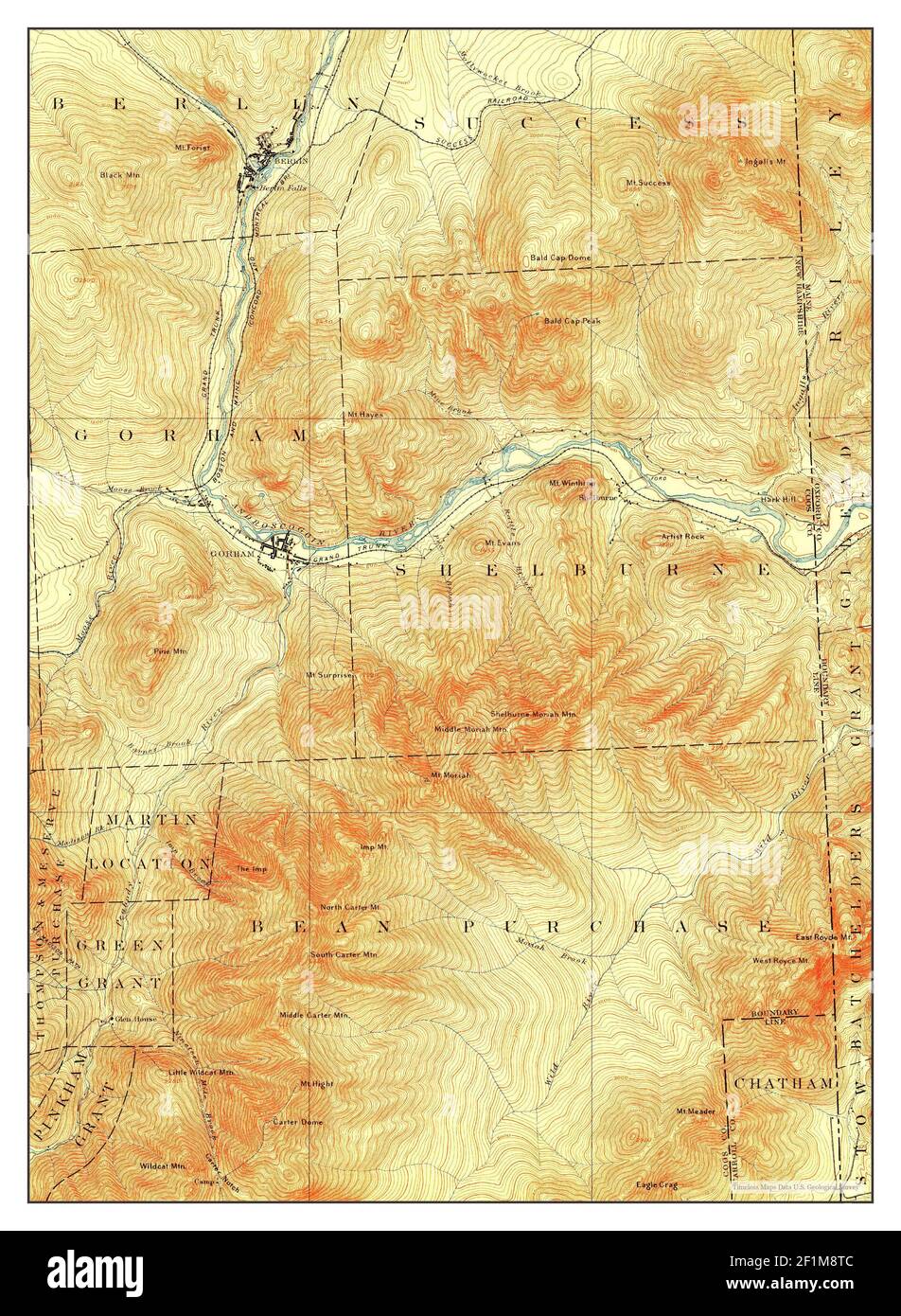 Map of gorham new hampshire hi-res stock photography and images - Alamy