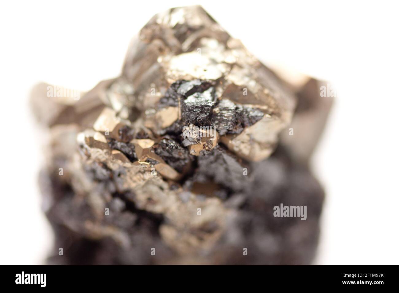 iron pyrite metal, fool's gold mineral sample Stock Photo - Alamy