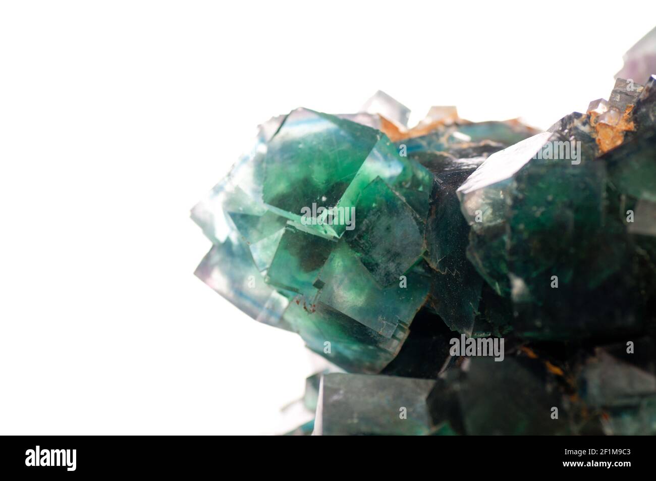 multi colored fluorite mineral crystal sample for science and geology ...