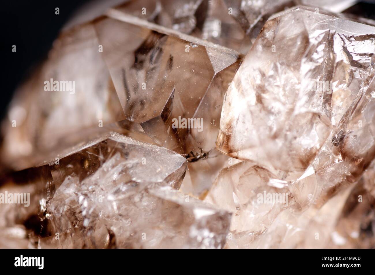 large dirty quartz crystal mineral sample with many facets Stock Photo ...
