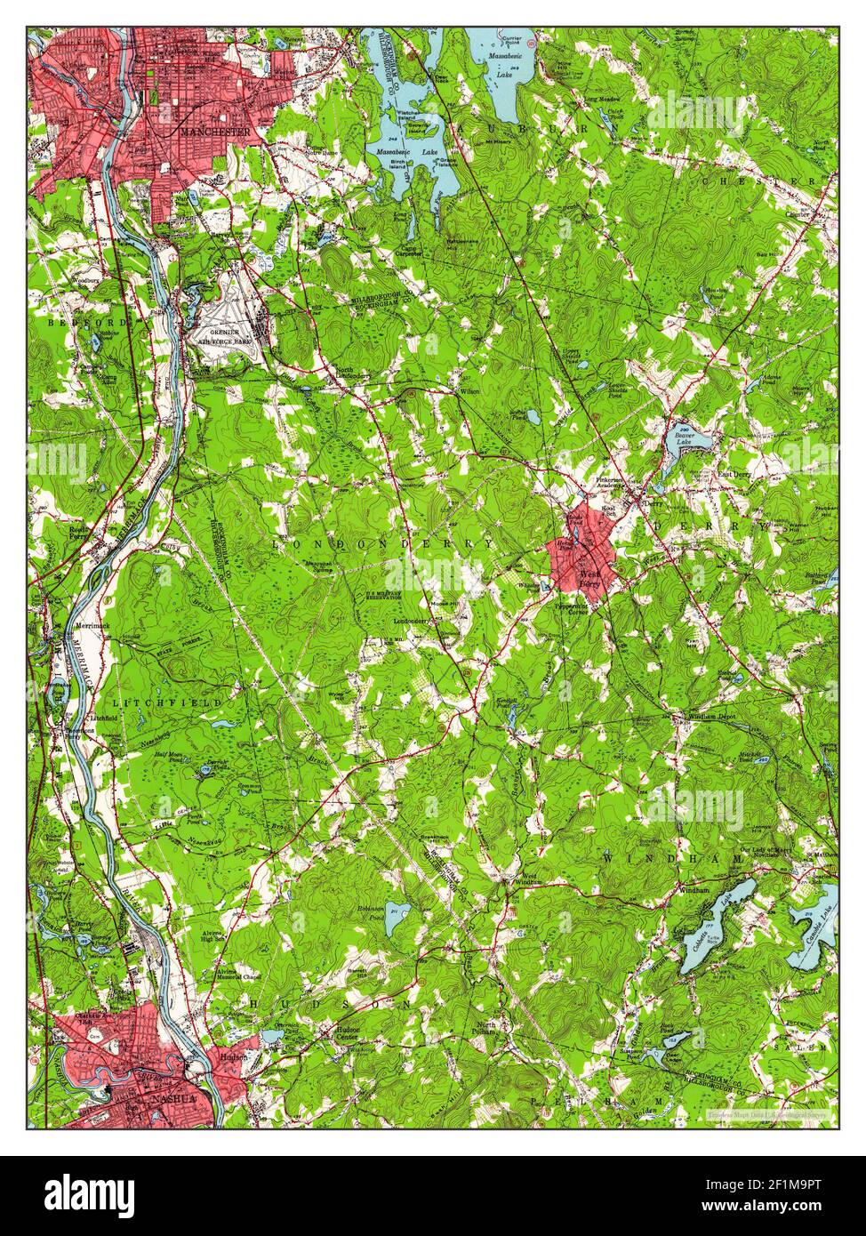 Manchester new hampshire map hi-res stock photography and images - Alamy