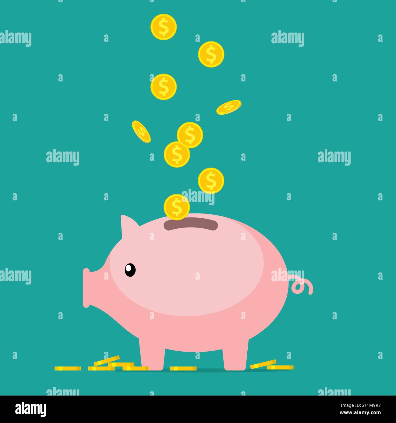 Invest piggy bank money Stock Vector Images - Alamy