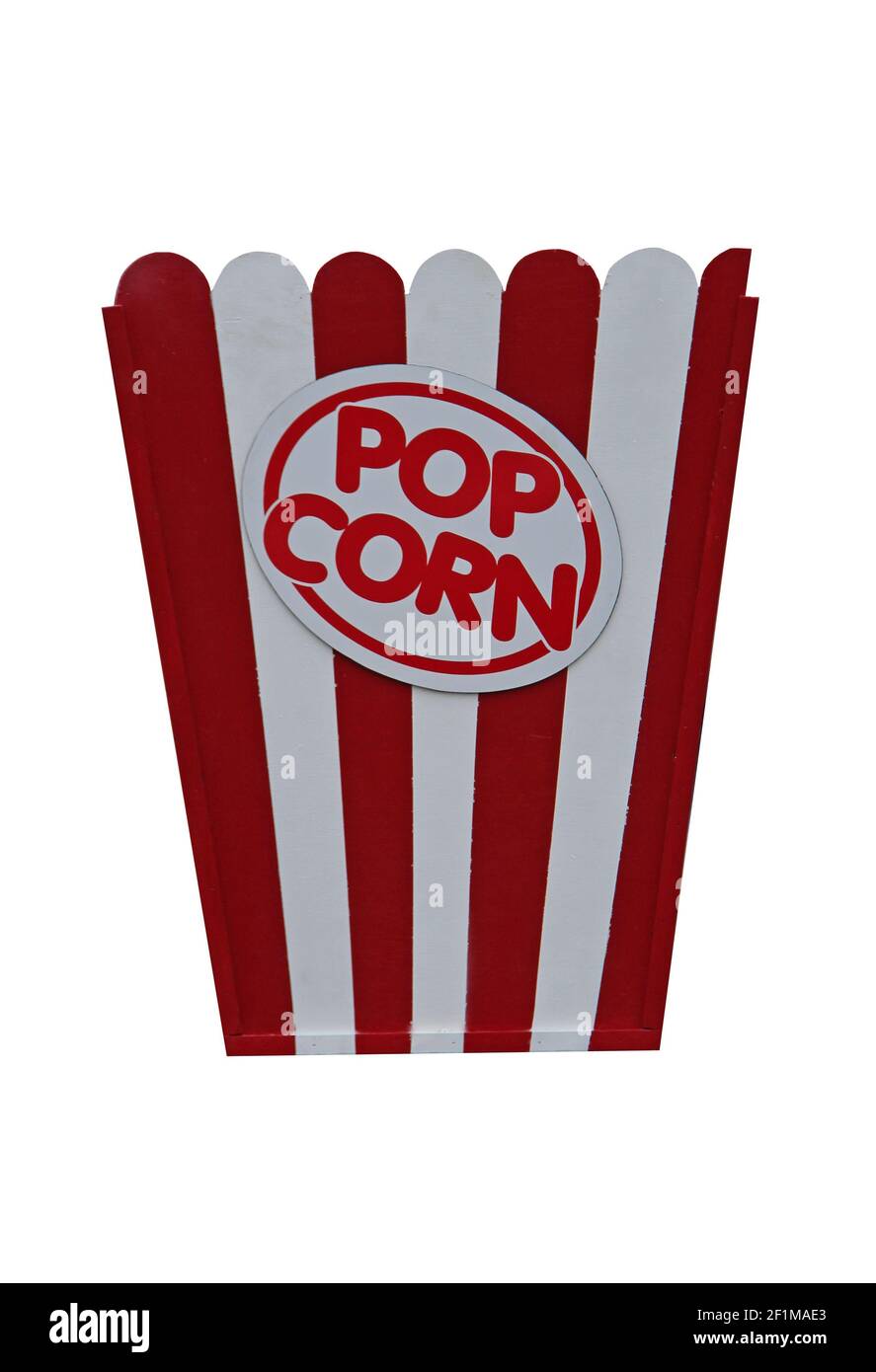 A Wall Mounted Wooden Advertising Sign for Popcorn Stock Photo - Alamy