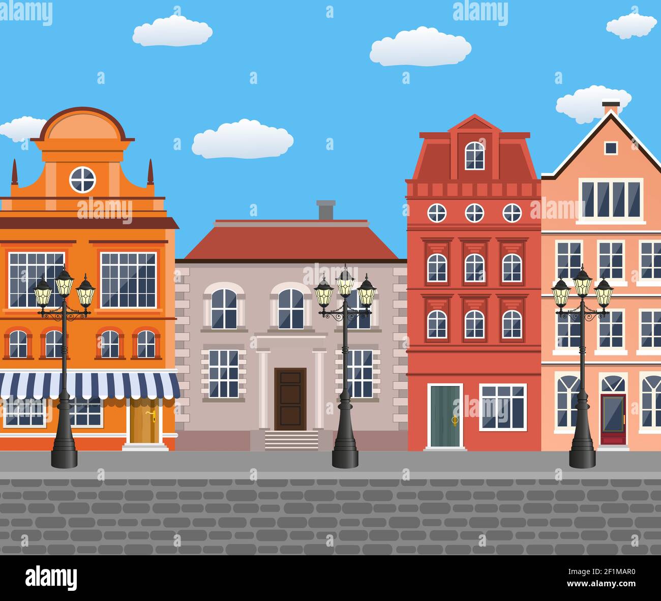 Historic Downtown Main Street Stock Vector Images - Alamy