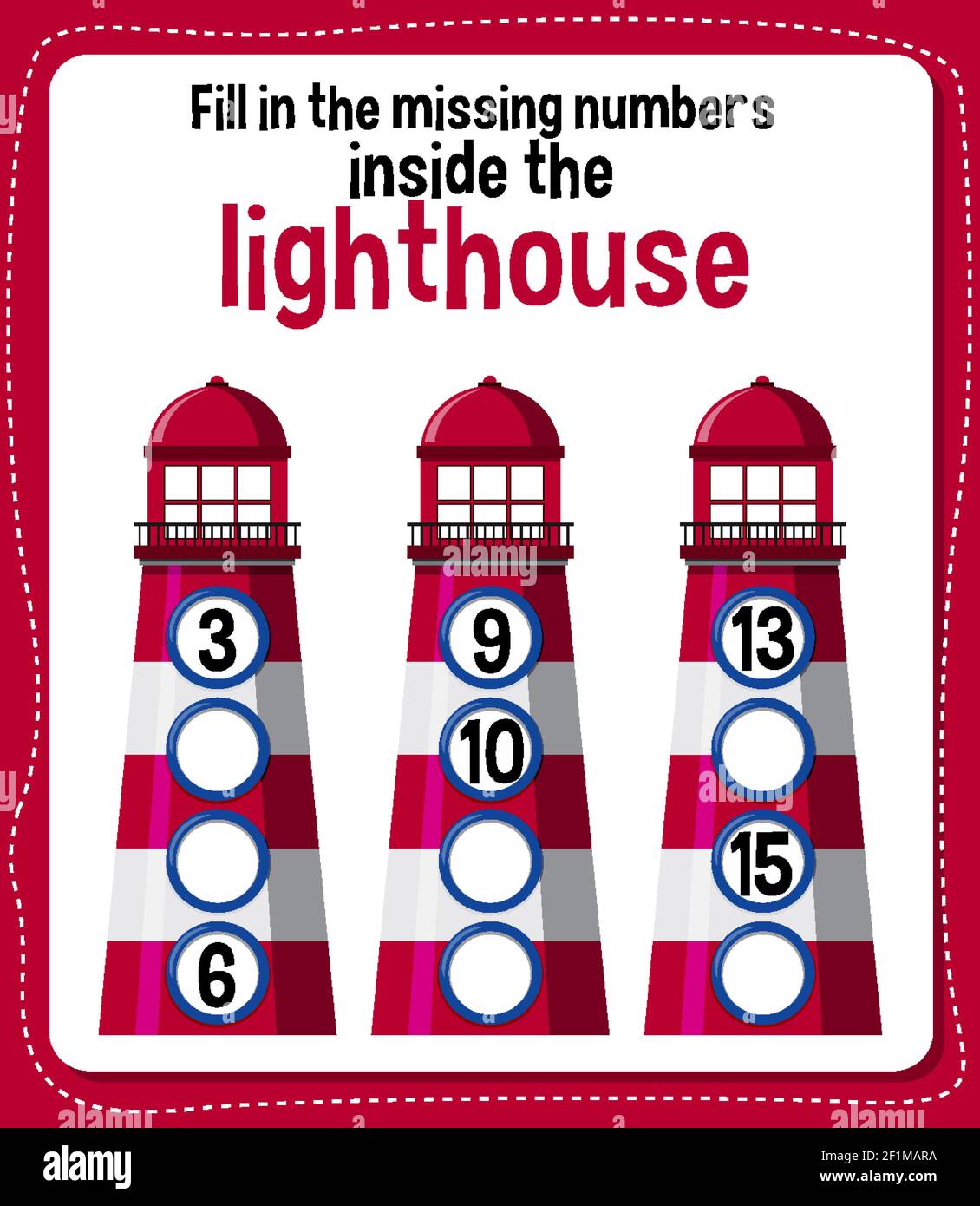 Math count number worksheet illustration Stock Vector Image & Art - Alamy