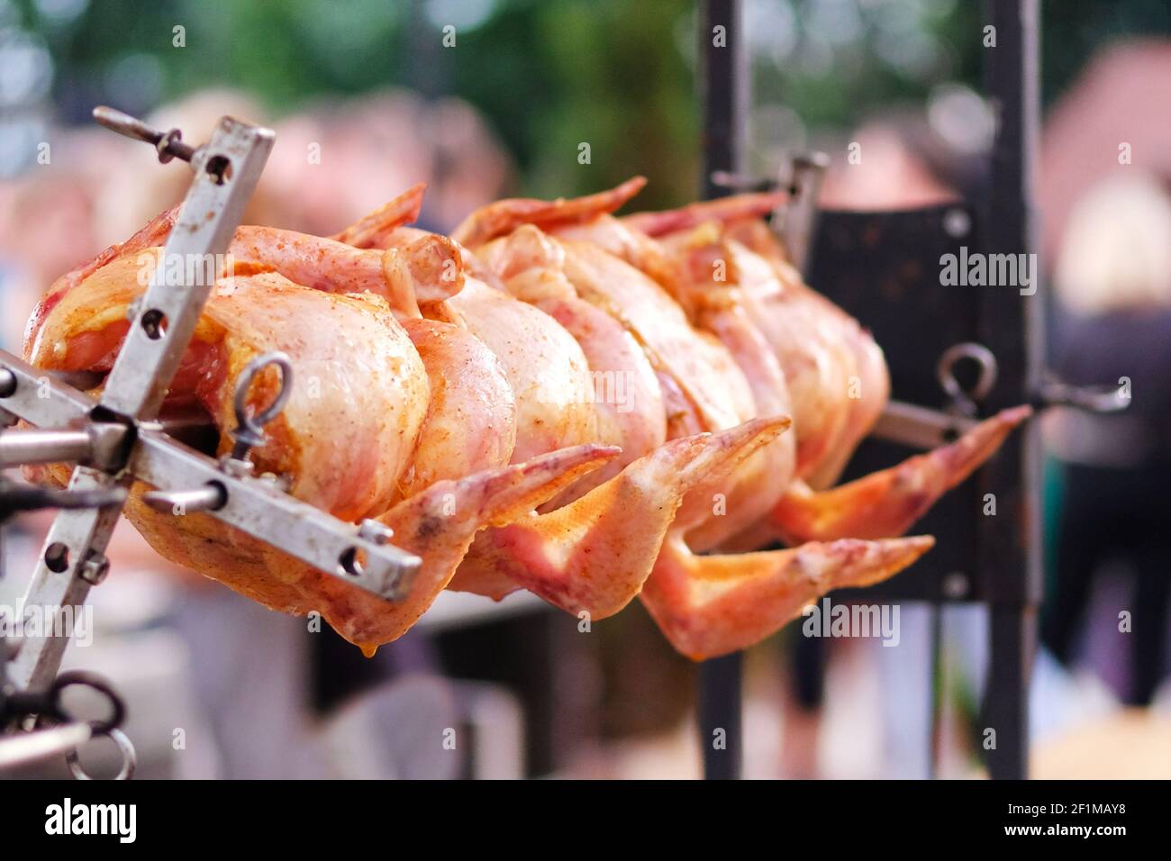 Chickens on the spit hi-res stock photography and images - Alamy