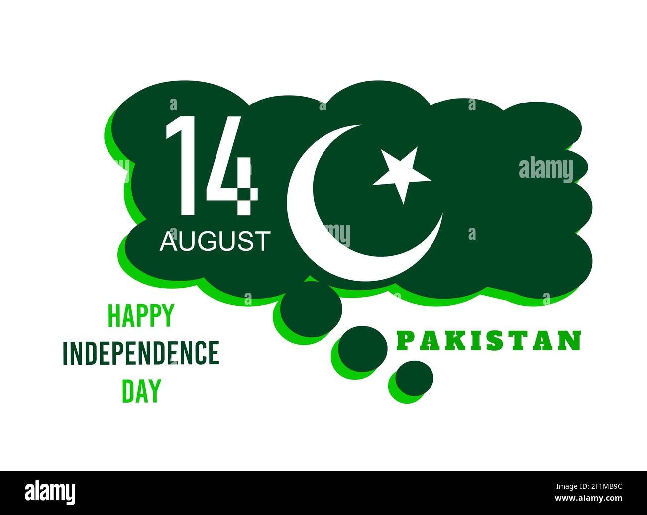 Pakistan independence day ,14 august Design Illustration. greeting card ...