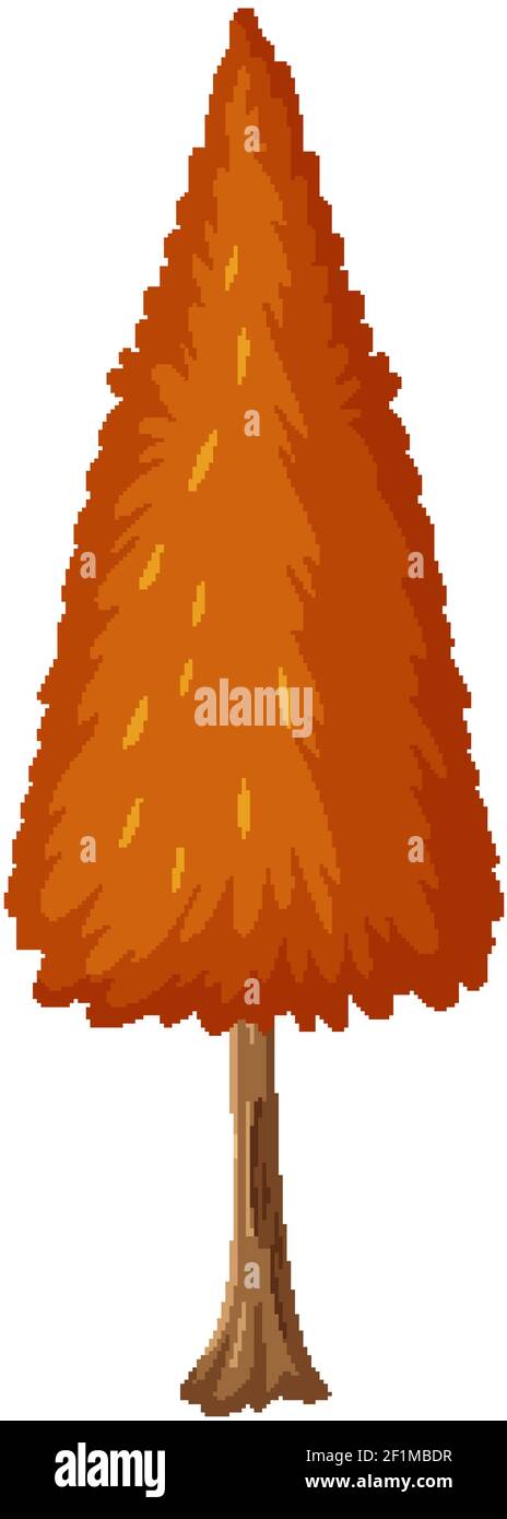 Isolated autumn tree on white background illustration Stock Vector ...