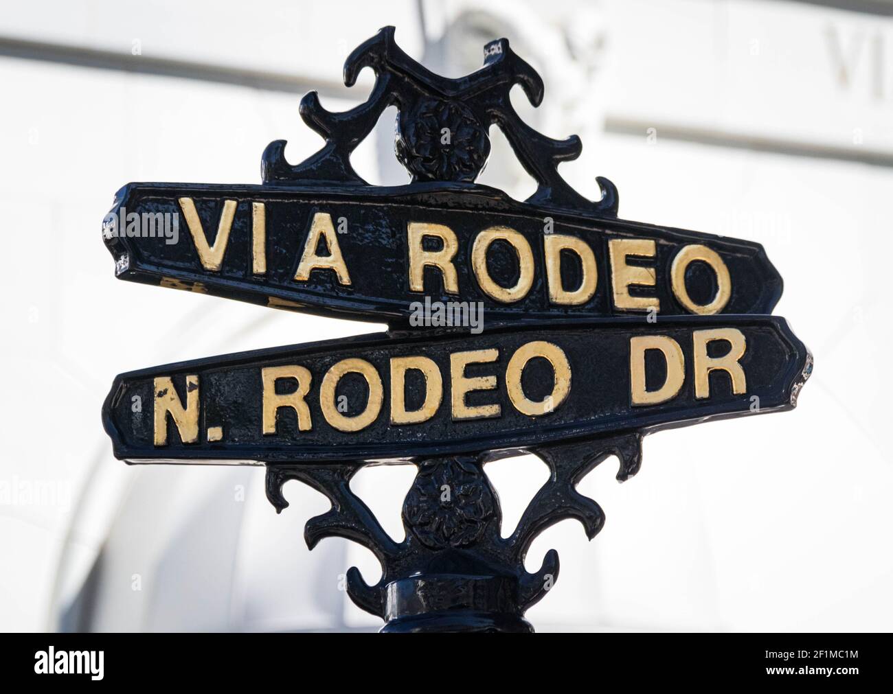 Rodeo Drive road sign, Hollywood, Los Angeles, California Stock Photo ...
