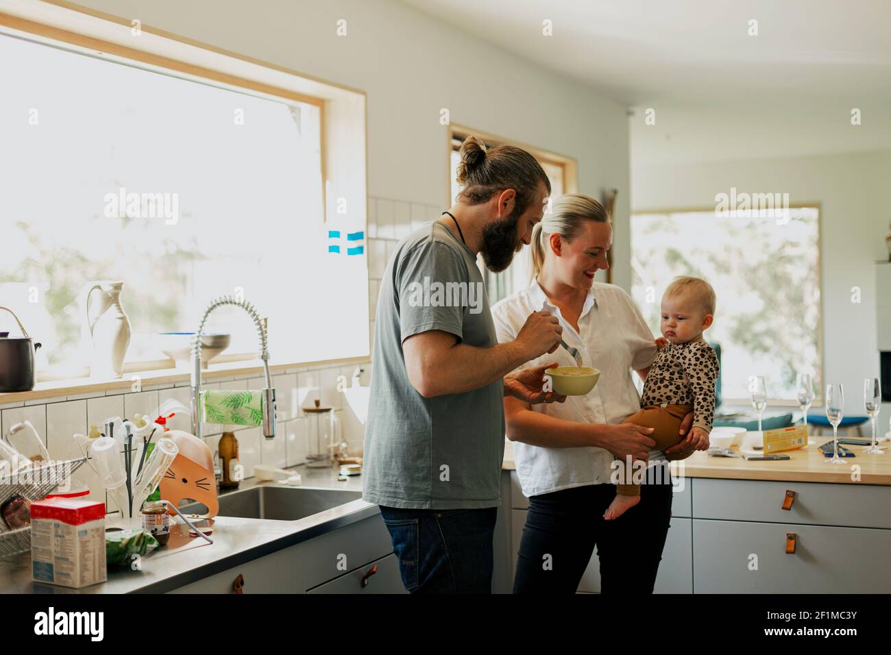 Messy family kitchen hi-res stock photography and images - Alamy