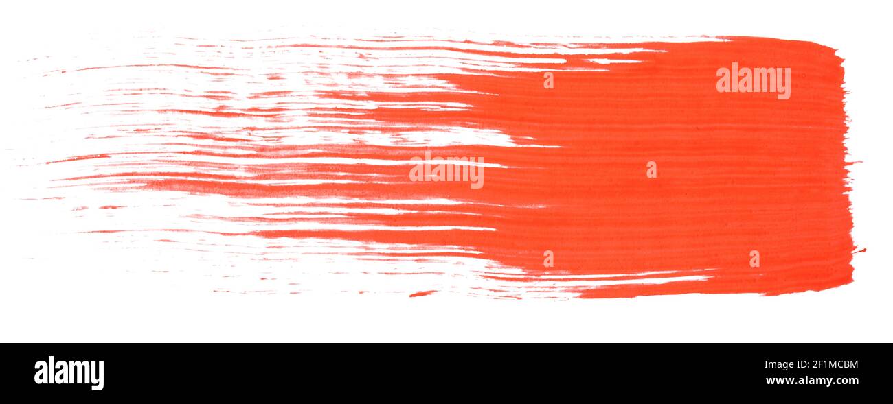 Red isolated brush texture Cut Out Stock Images & Pictures - Alamy