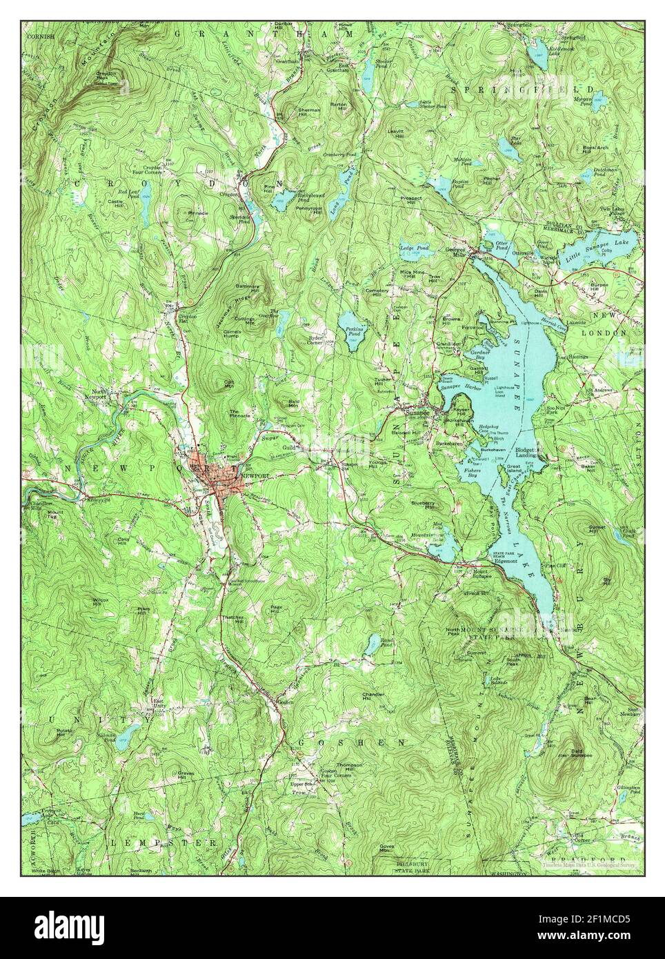 Map of sunapee hi-res stock photography and images - Alamy