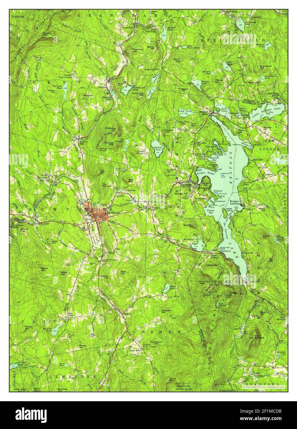 Map of sunapee Cut Out Stock Images & Pictures - Alamy