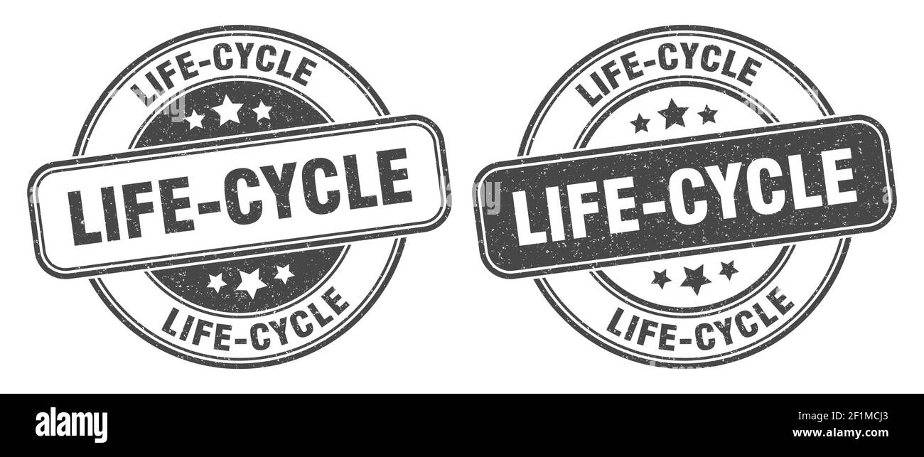 life-cycle stamp. life-cycle sign. round grunge label Stock Vector ...