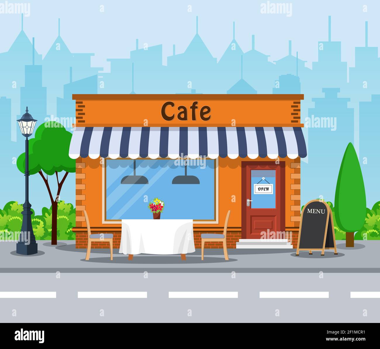Cafefront Stock Vector Images - Alamy