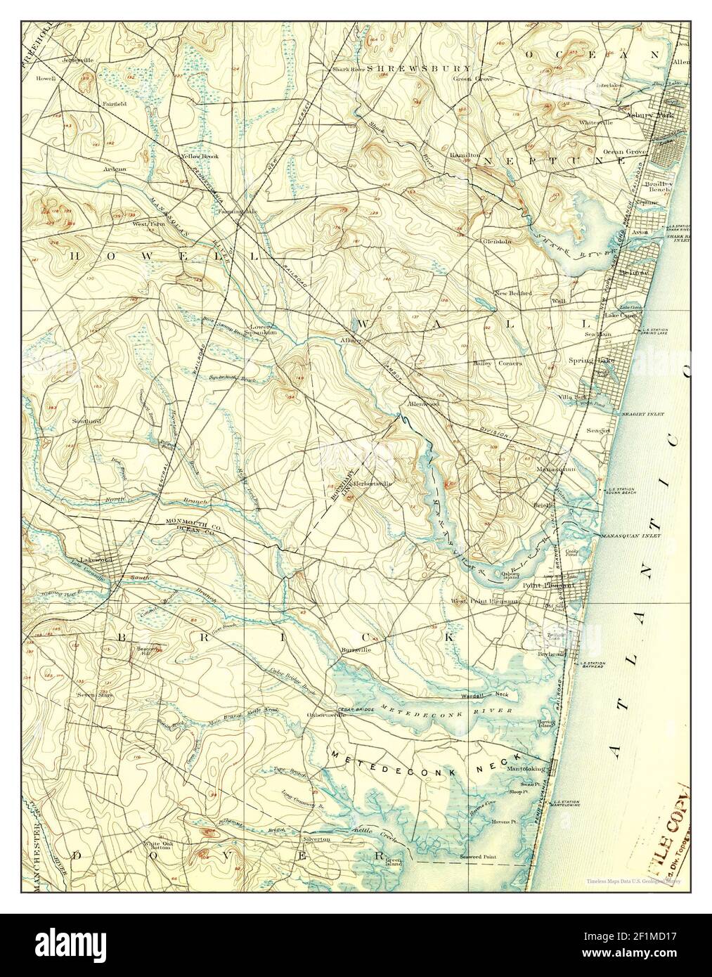 Asbury park map hi-res stock photography and images - Alamy