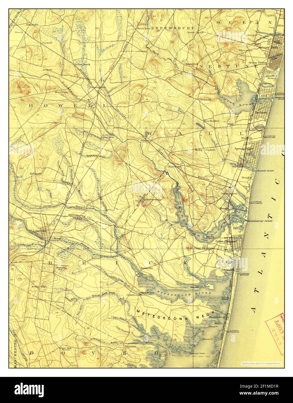 Asbury park map hi-res stock photography and images - Alamy