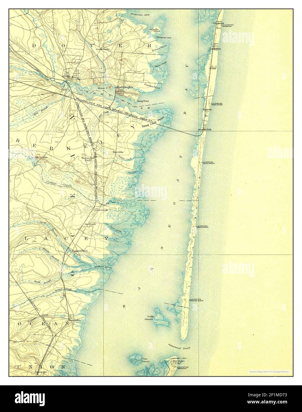 Barnegat map hi-res stock photography and images - Alamy