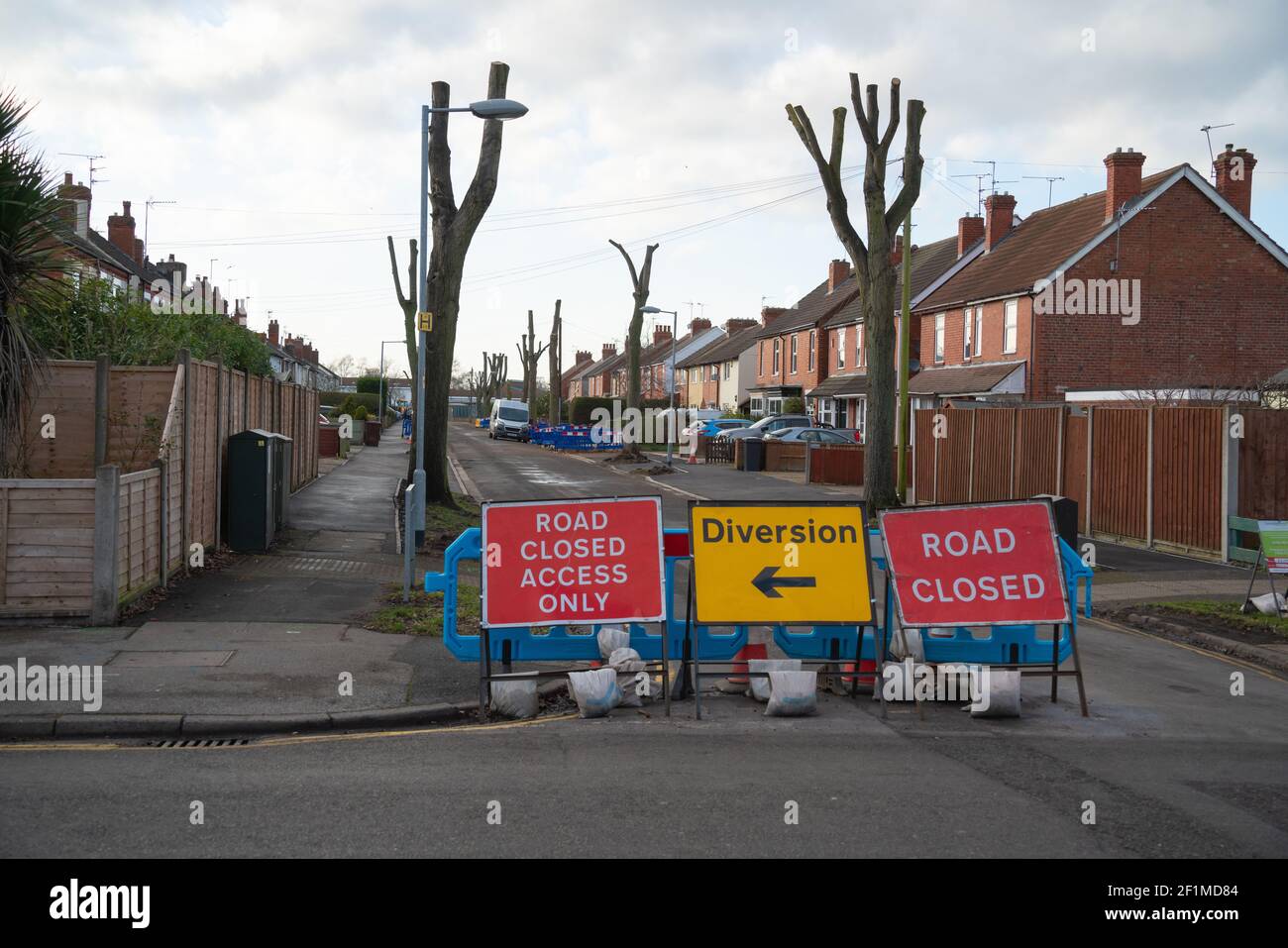 Local road works, footpath closed, safety, operator's, narrow to permit ...