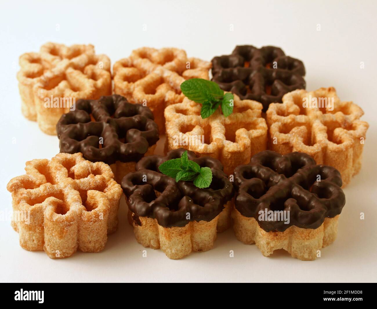 Flores (flowers). Typical dessert from Spain Stock Photo - Alamy
