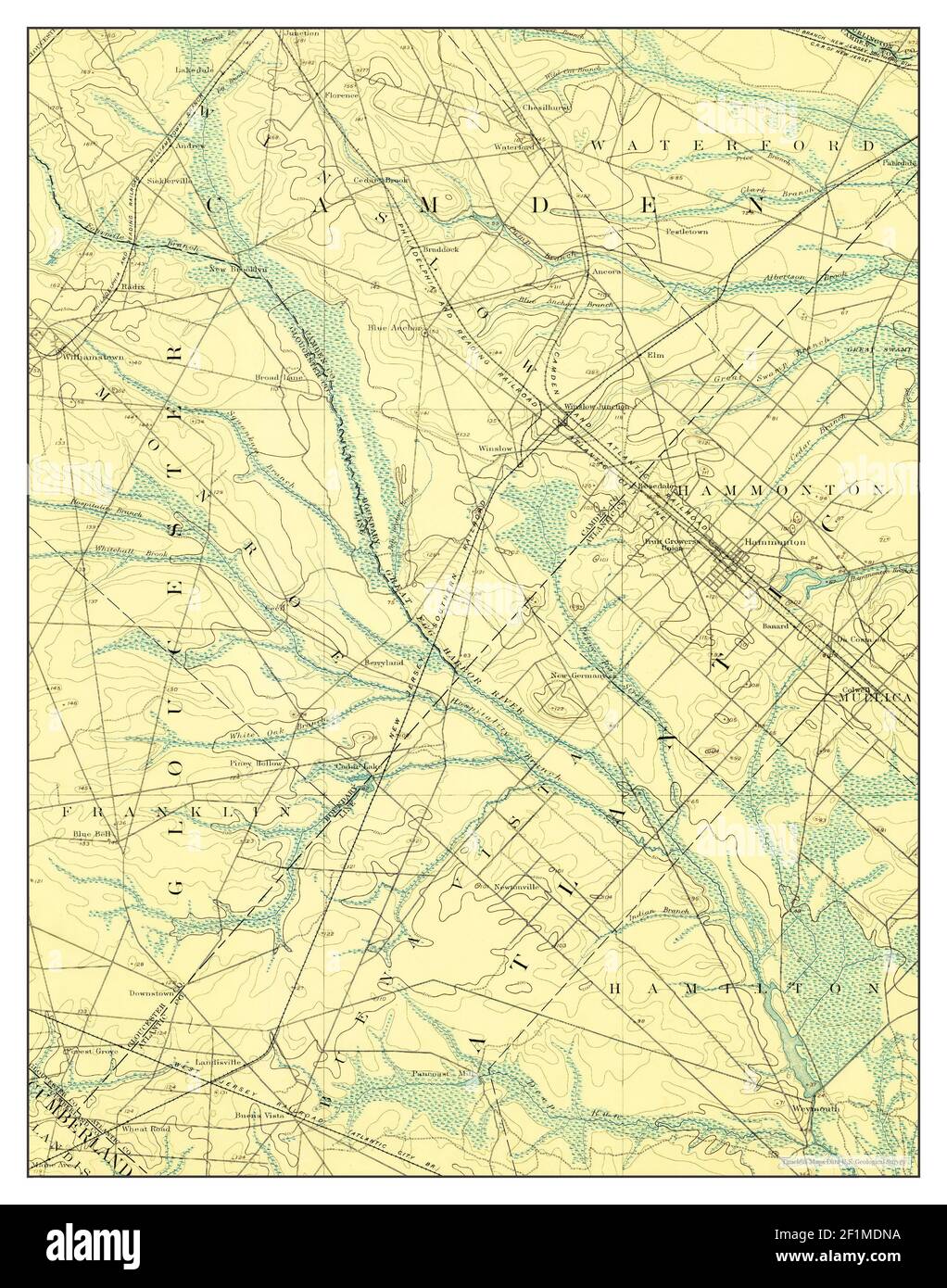 Map of hammonton new jersey hi-res stock photography and images - Alamy
