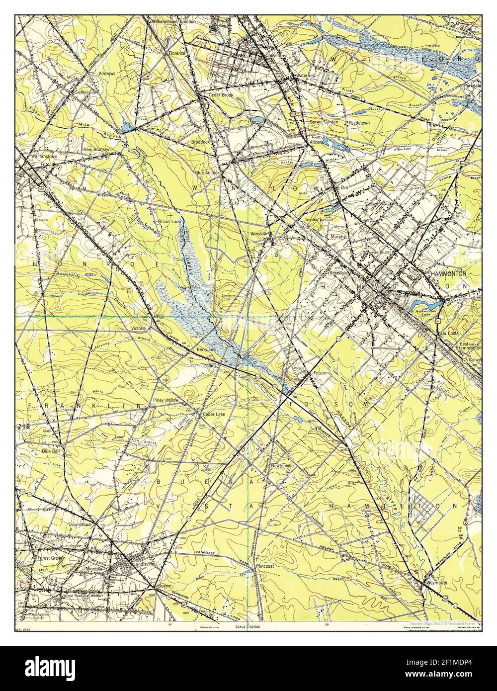 Map of hammonton new jersey hi-res stock photography and images - Alamy