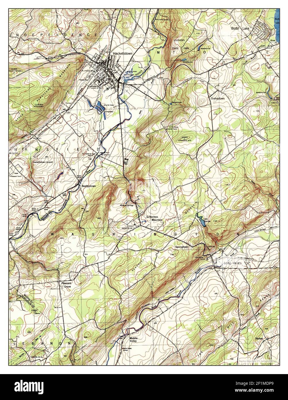 Map of hackettstown hi-res stock photography and images - Alamy