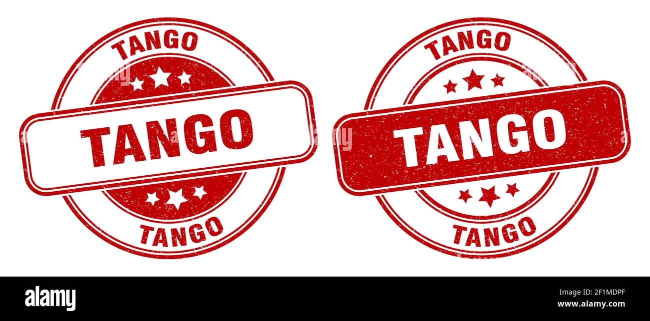 tango stamp. tango sign. round grunge label Stock Vector Image & Art ...