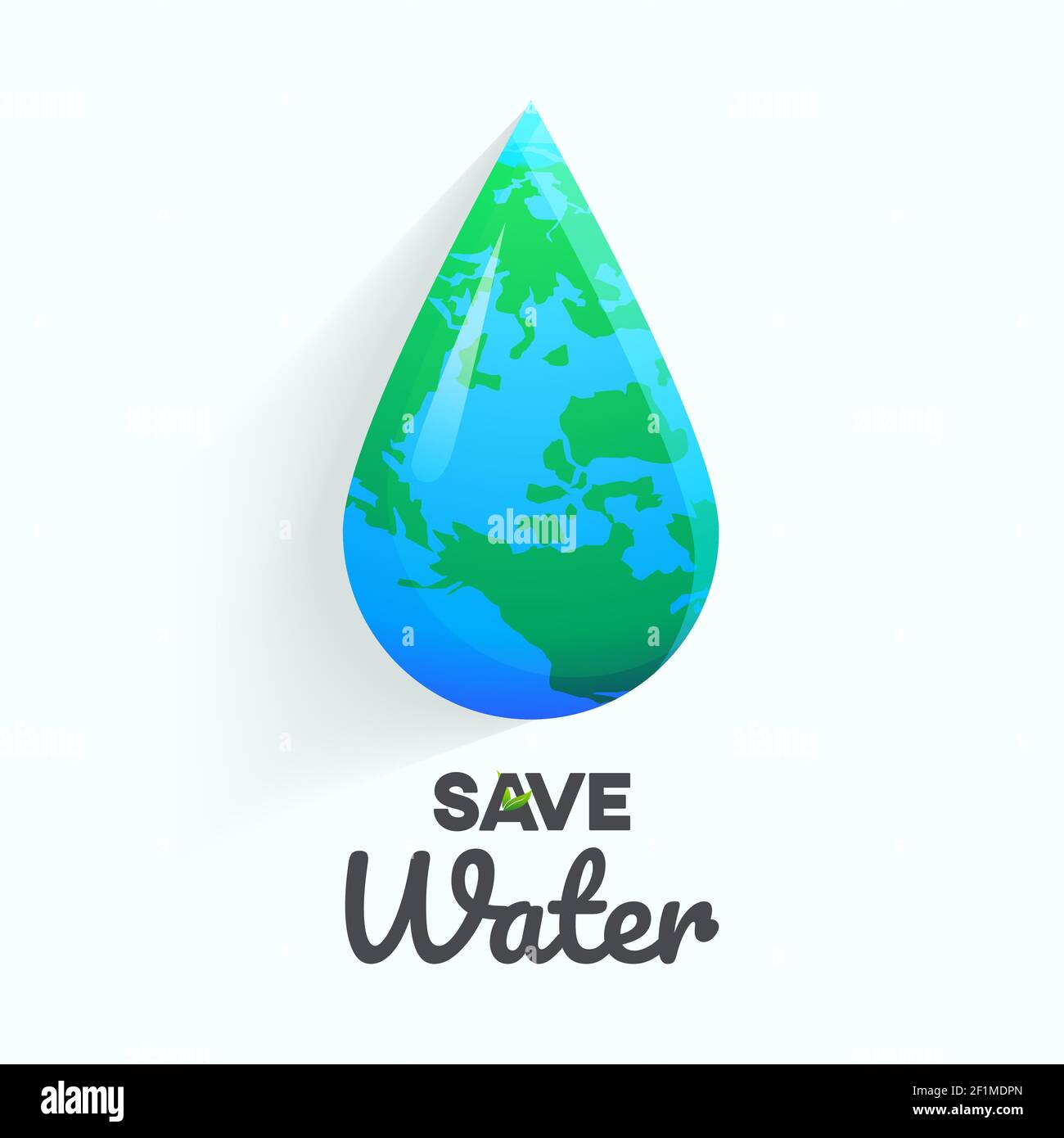 save water graphic design vector or background greeting card or poster ...