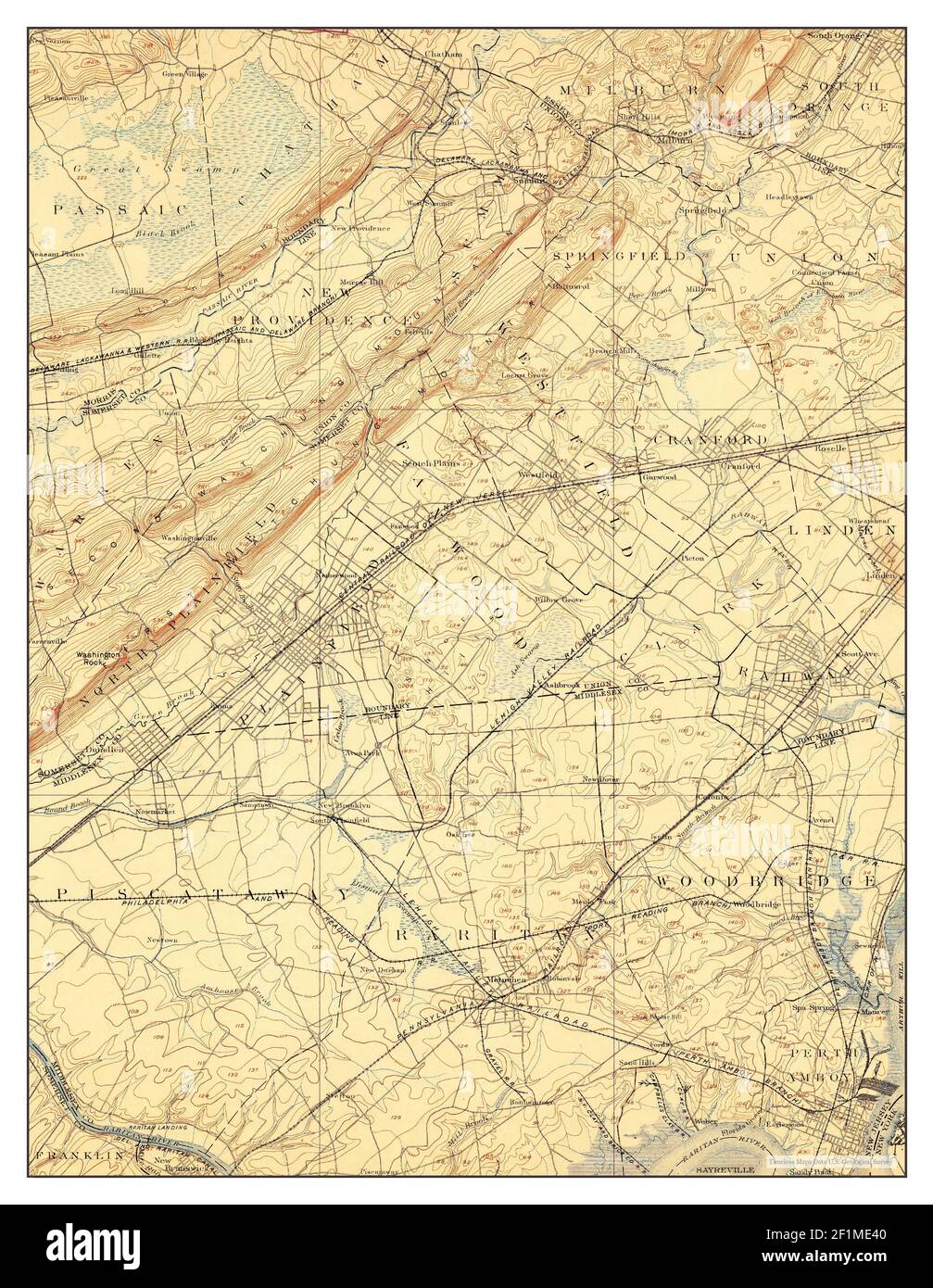 Plainfield, New Jersey, map 1898, 1:62500, United States of America by ...