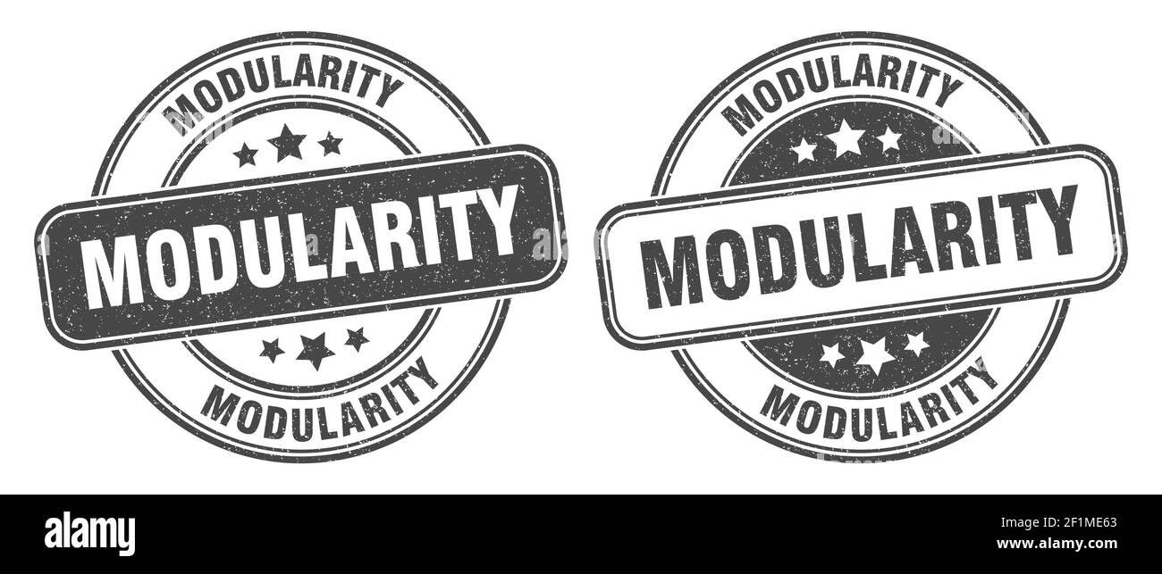 modularity stamp. modularity sign. round grunge label Stock Vector ...